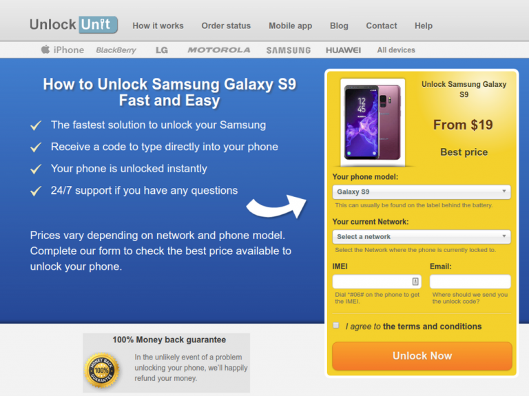 How to Unlock Samsung Galaxy S9 with code